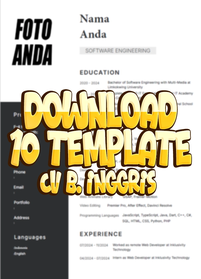 Contoh CV Bahasa Inggris: Struktur dan Template Profesional