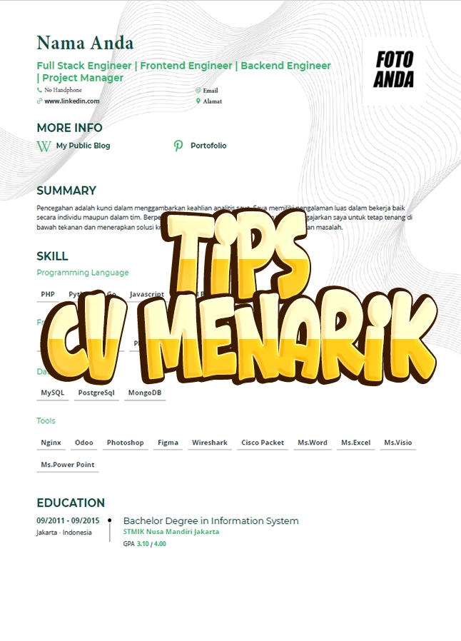 Tips Membuat CV Menarik – Panduan Lengkap dan Contoh