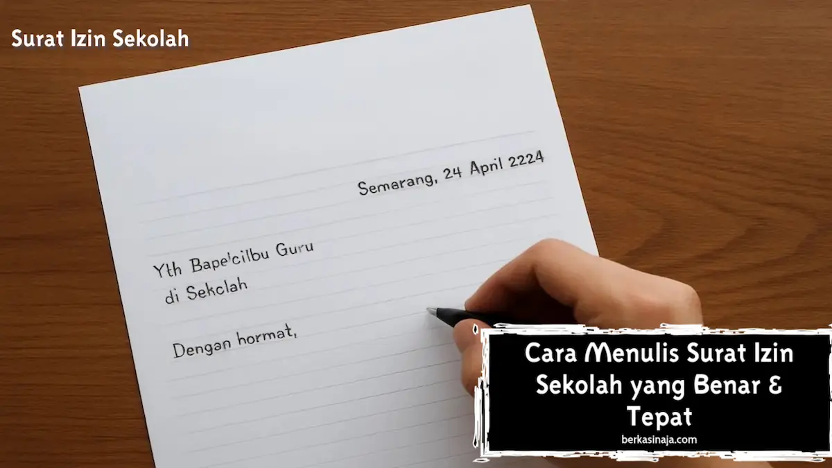 Cara Menulis Surat Izin Sekolah yang Benar & Tepat