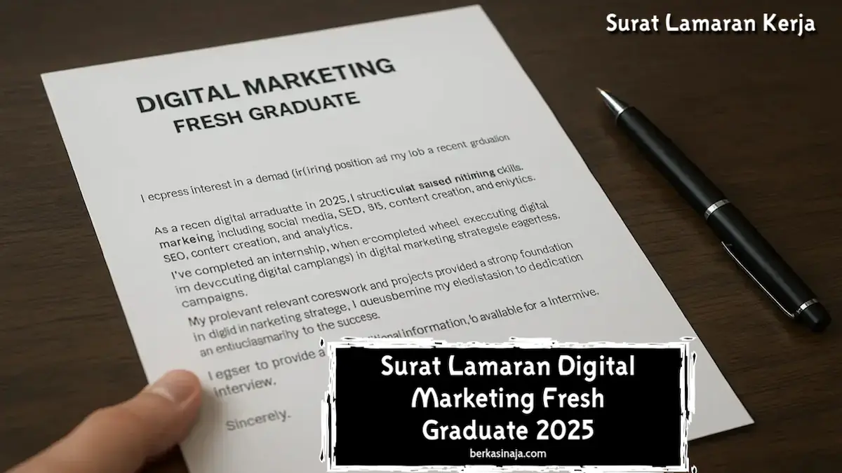 Surat Lamaran Digital Marketing Fresh Graduate 2025
