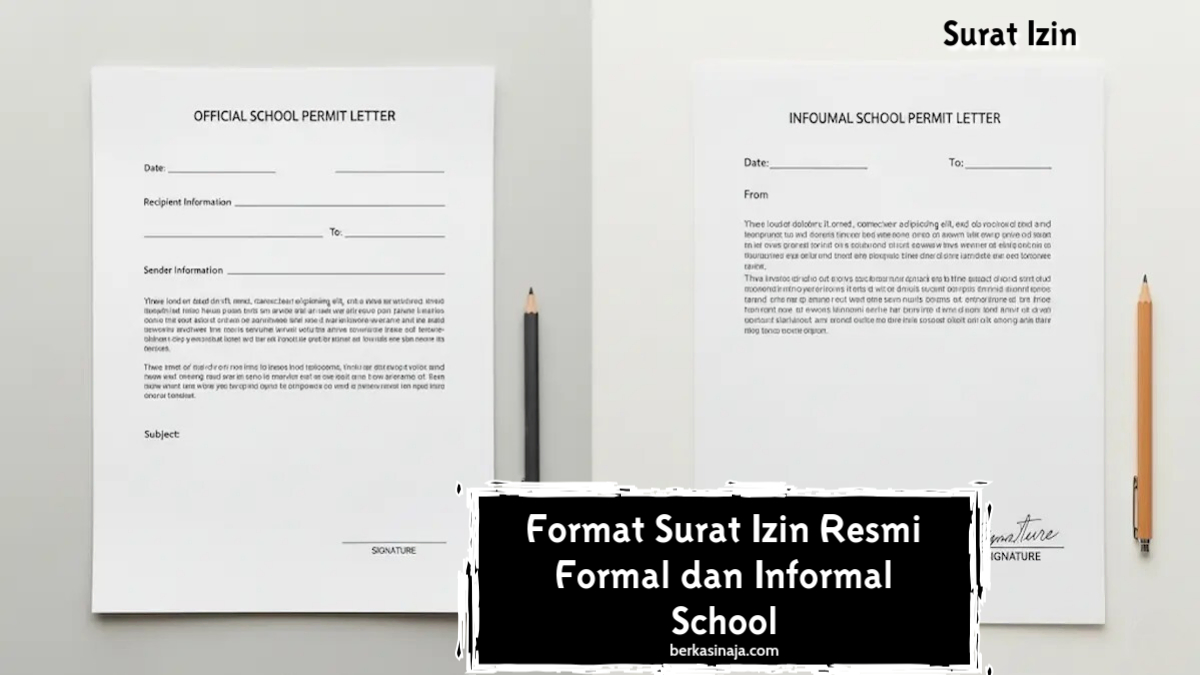 Format Surat Izin Resmi Formal dan Informal School