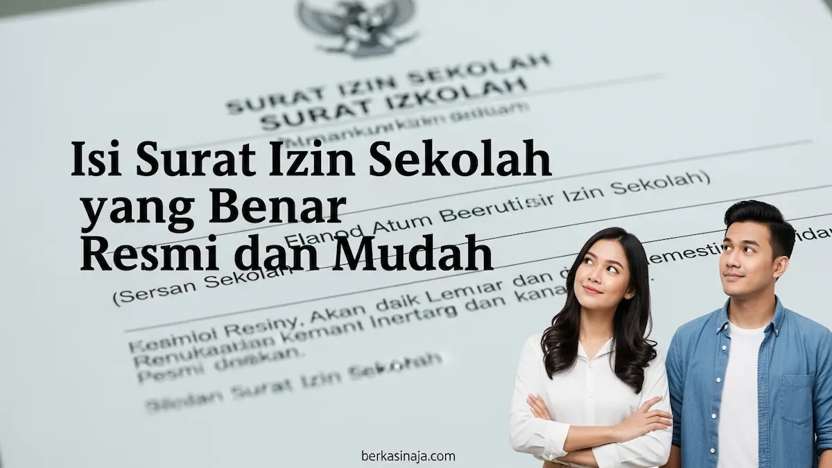 Isi Surat Izin Sekolah yang Benar, Resmi, dan Mudah