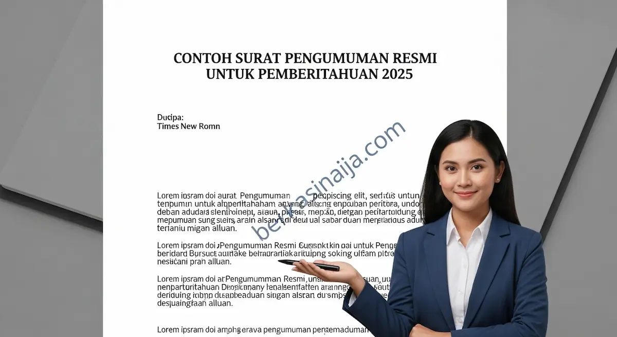 Contoh Surat Pengumuman Resmi untuk Pemberitahuan 2025