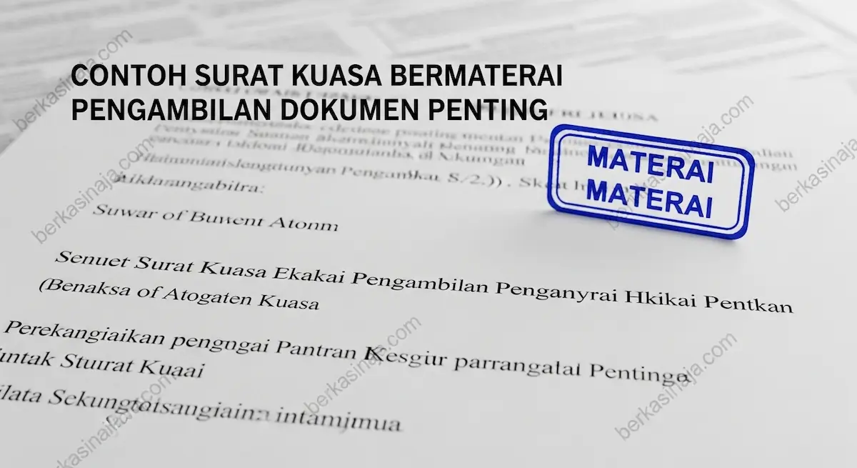Surat Kuasa Bermaterai Pengambilan Dokumen Penting
