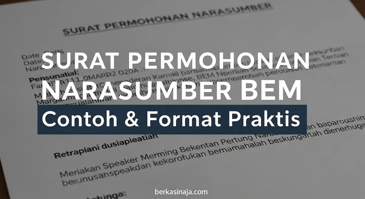 Surat Permohonan Narasumber BEM – Contoh & Format Praktis