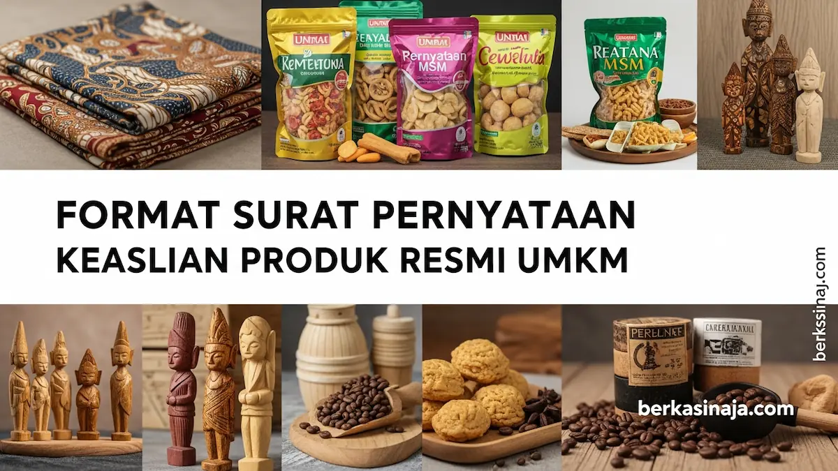 Format Surat Pernyataan Keaslian Produk Resmi UMKM
