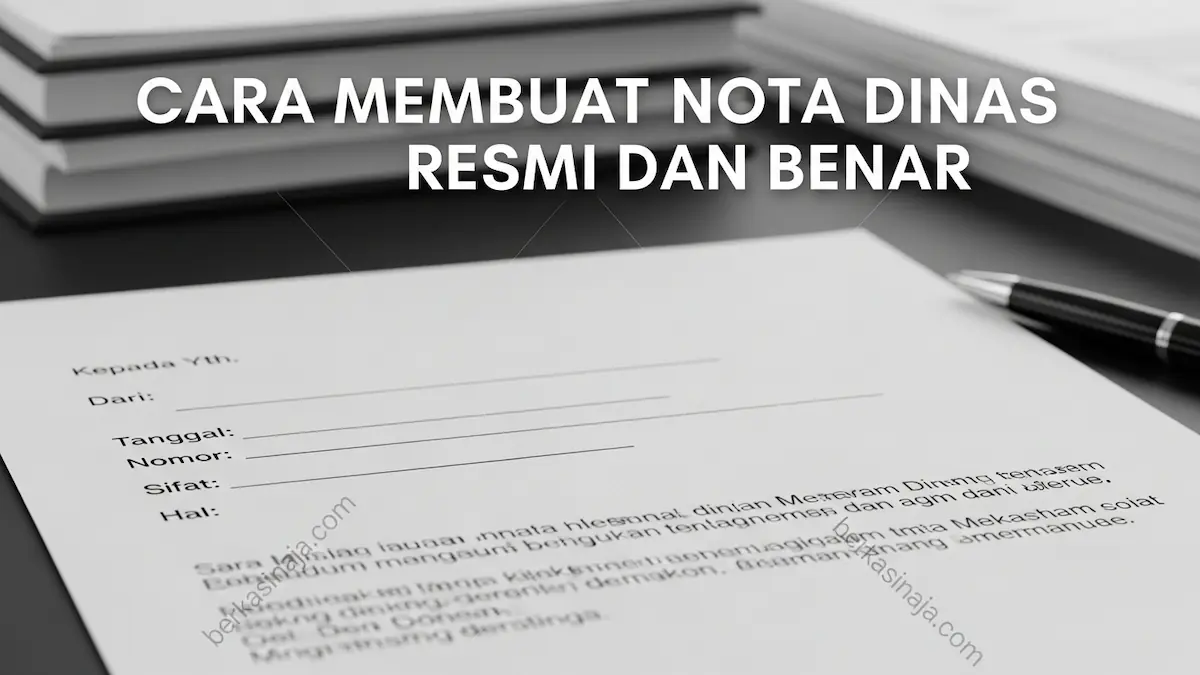 Cara Membuat Nota Dinas Resmi dan Benar