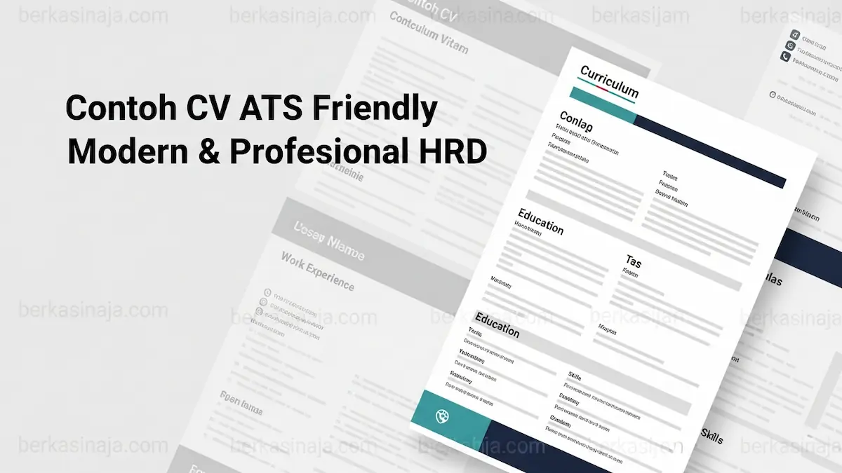 Contoh CV ATS Friendly Modern & Profesional HRD