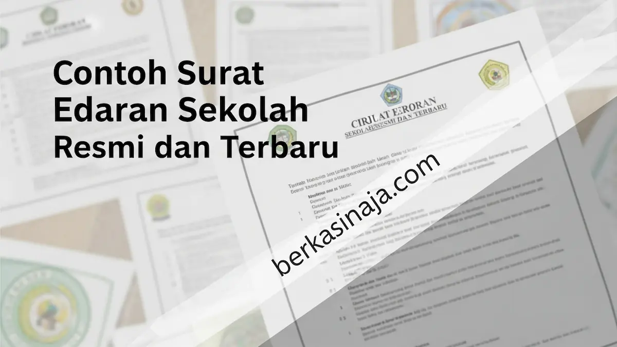 Contoh Surat Edaran Sekolah Resmi dan Terbaru