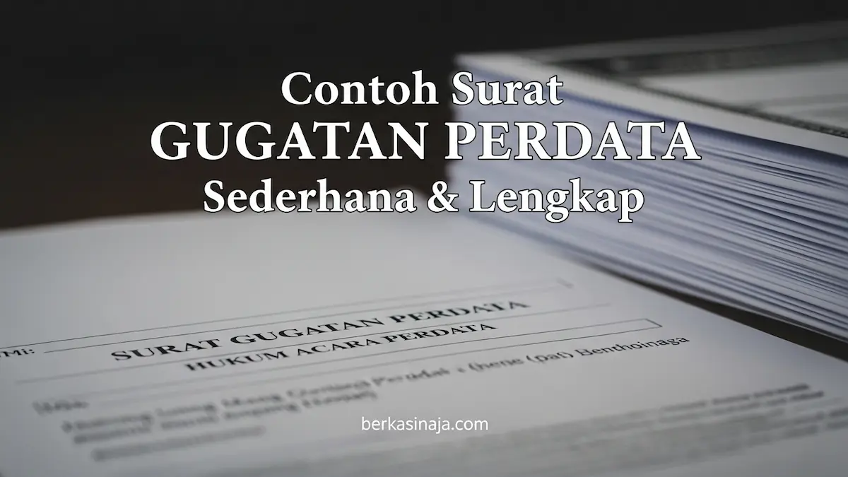 Contoh Surat Gugatan Perdata Sederhana & Lengkap