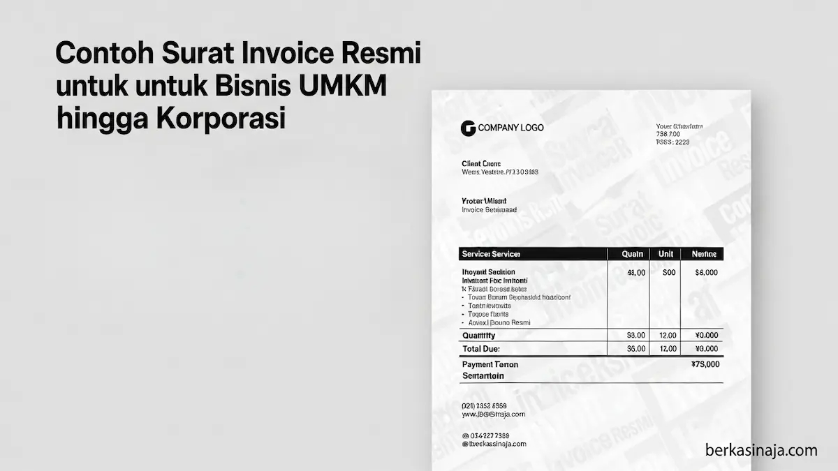 Contoh Surat Invoice Resmi untuk Bisnis UMKM hingga Korporasi