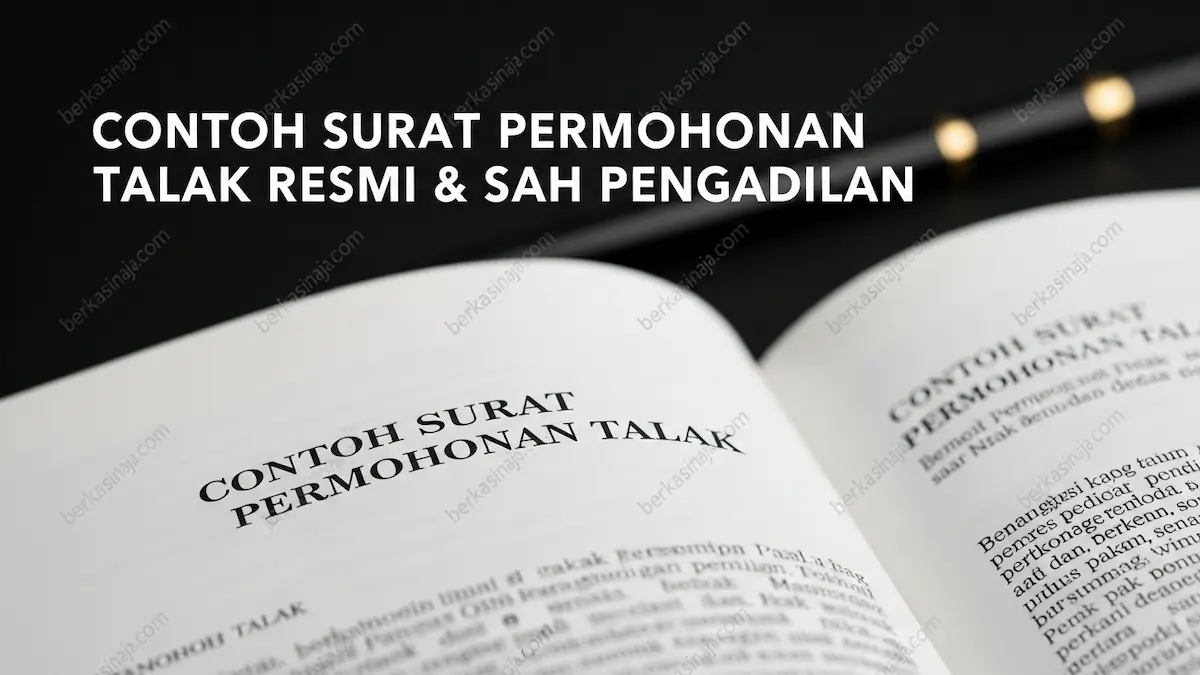 Contoh Surat Permohonan Talak Resmi & Sah Pengadilan