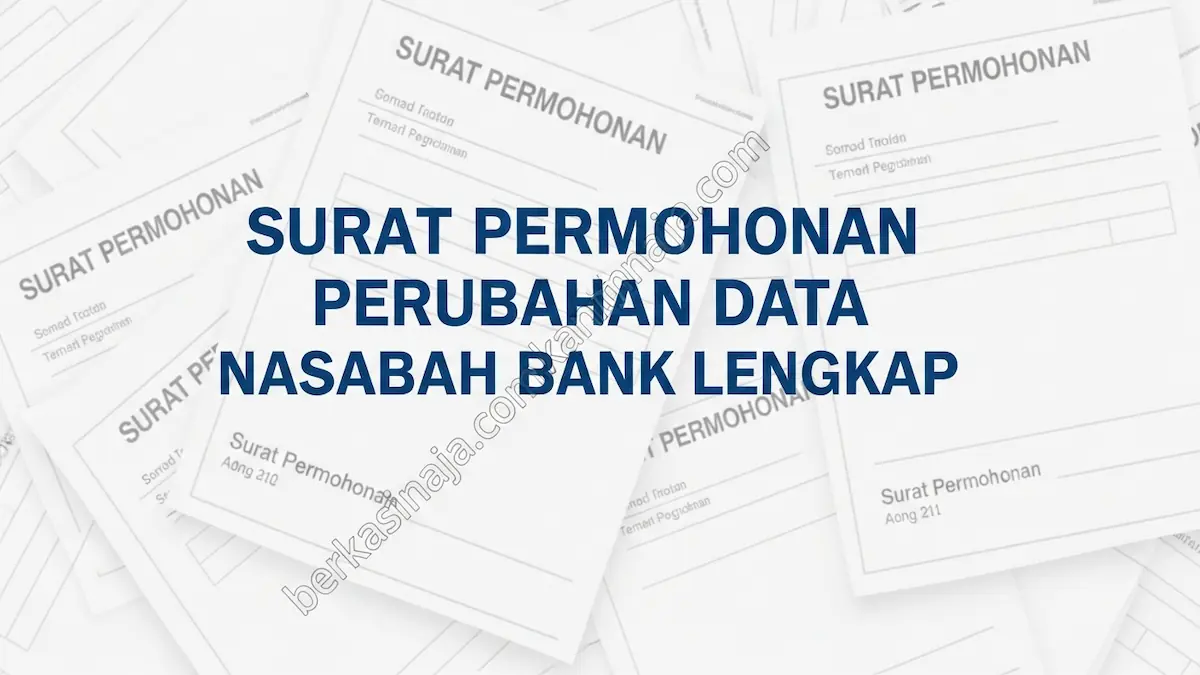 Surat Permohonan Perubahan Data Nasabah Bank Lengkap