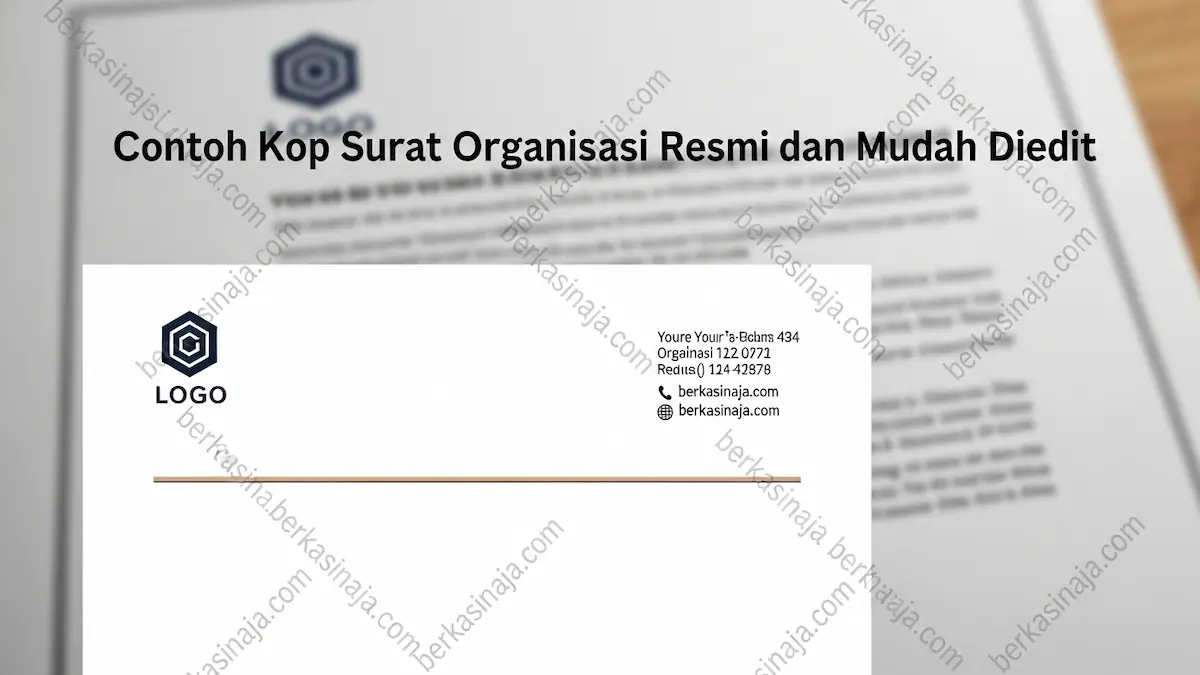 Contoh Kop Surat Organisasi Resmi dan Mudah Diedit